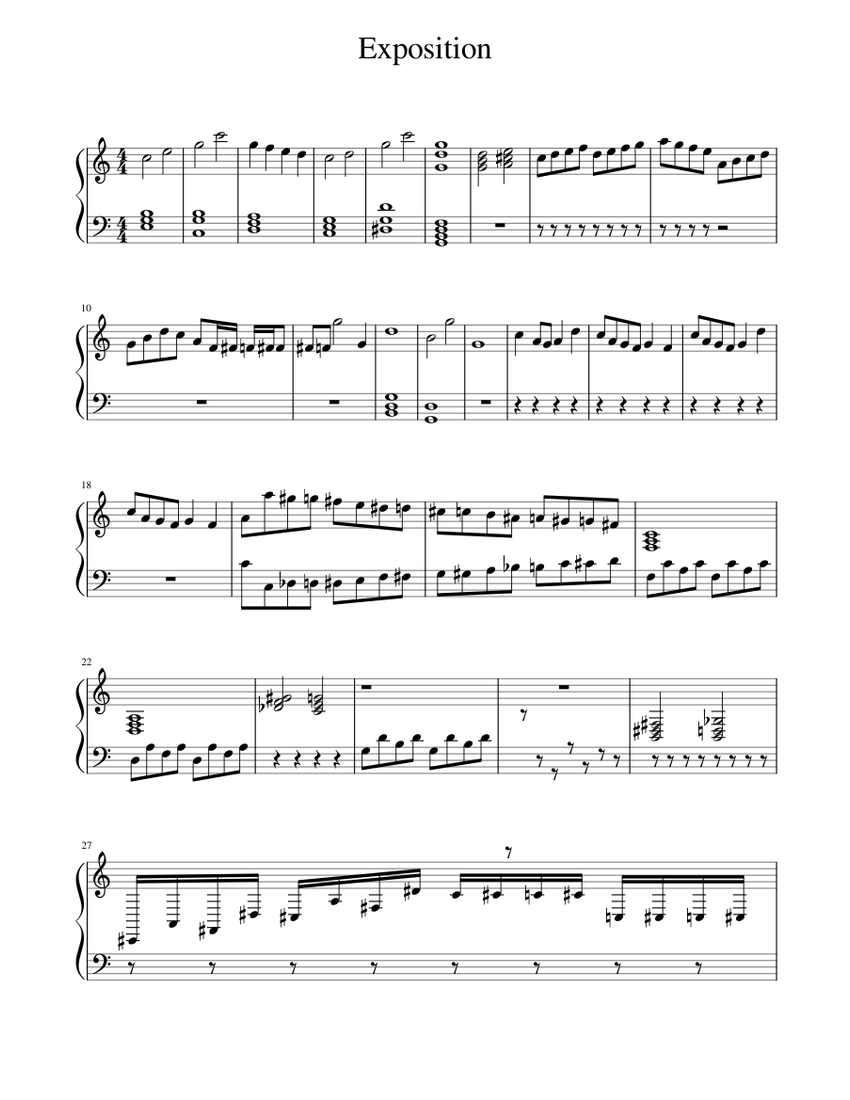 Exposition Sheet music for Piano (Solo) | Musescore.com
