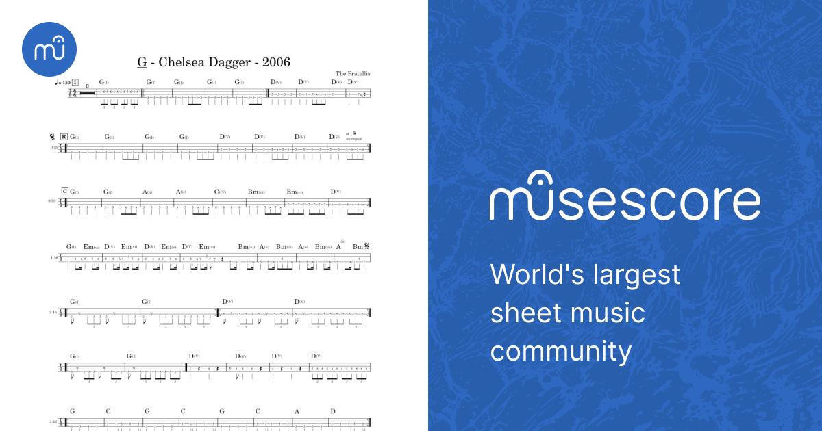 the fratellis chelsea dagger chords