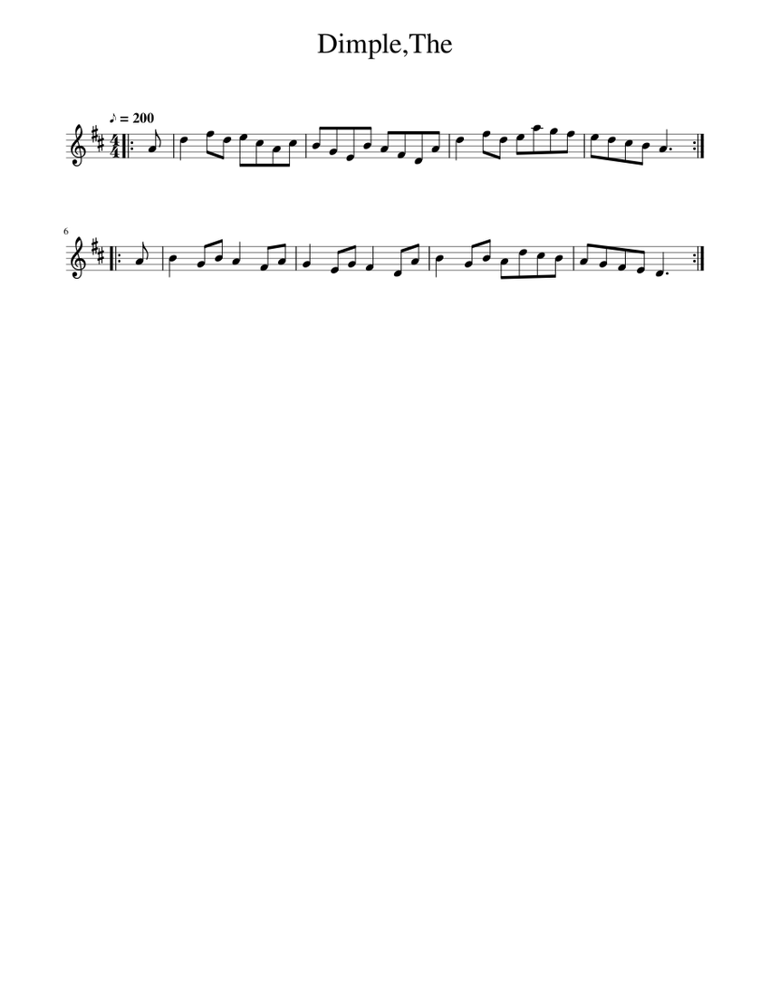 Dimple,The Sheet music for Piano (Solo) Easy | Musescore.com