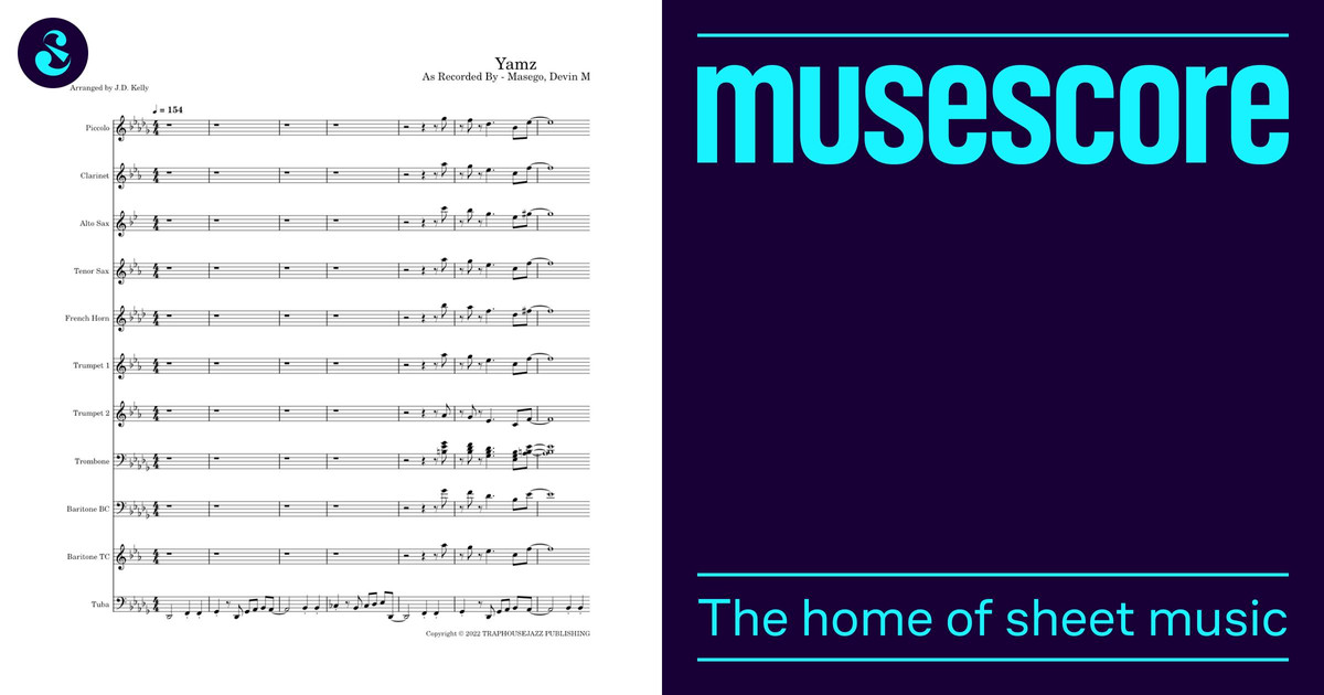 Yamz – Masego & Devin Morrison Sheet Music for Trombone, Tuba, Oboe ...