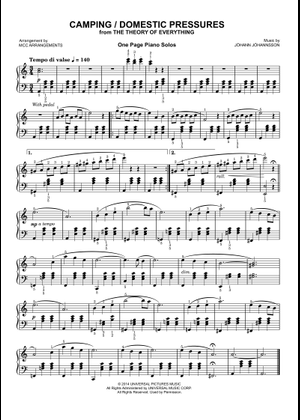 Play Official version of Camping Sheet Music by Johann Johannsson for ...