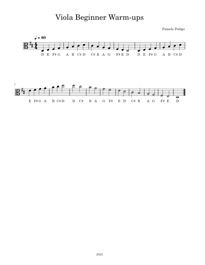 Viola Beginner Warm-ups Sheet Music for Viola (Solo) | MuseScore.com
