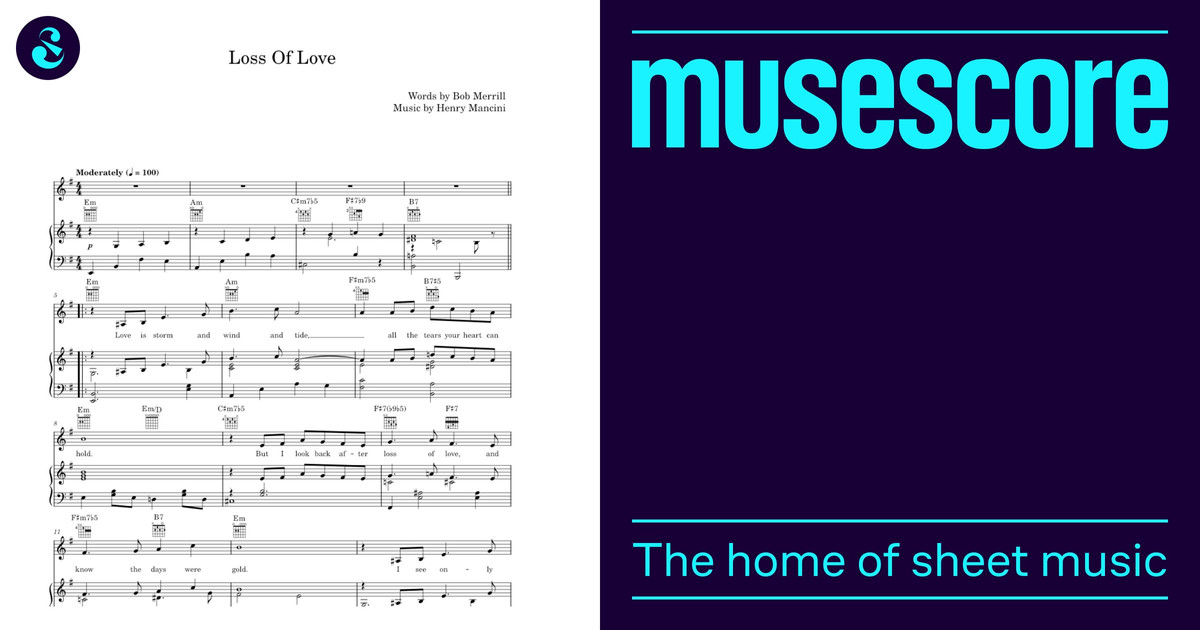 LOSS OF LOVE - BOB MERRILL Sheet music for Piano, Synthesizer (Mixed ...