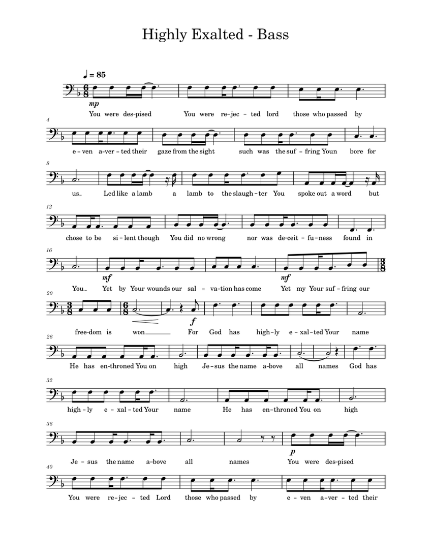 Highly Exated – Bass Sheet music for Piano (Solo) Easy | Musescore.com
