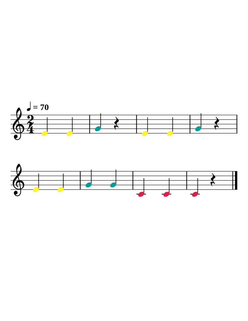 MI MI SOL Sheet Music for Piano (Solo) | MuseScore.com