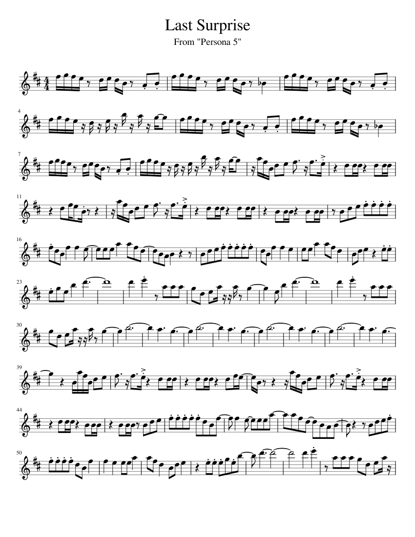 Last Surprise for Bb Clarinet Sheet Music for Clarinet in b-flat (Solo ...