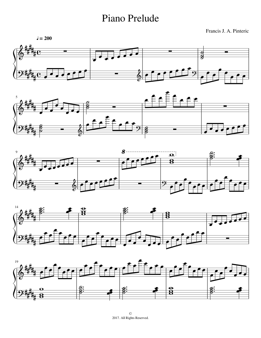 Piano Prelude Sheet music for Piano (Solo) Easy | Musescore.com