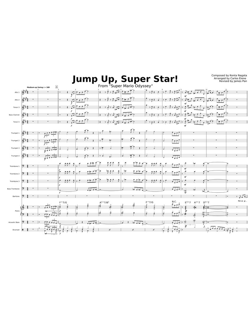 Jump Up Super Star Big Band for Jazz Band Sheet Music with Chords for ...