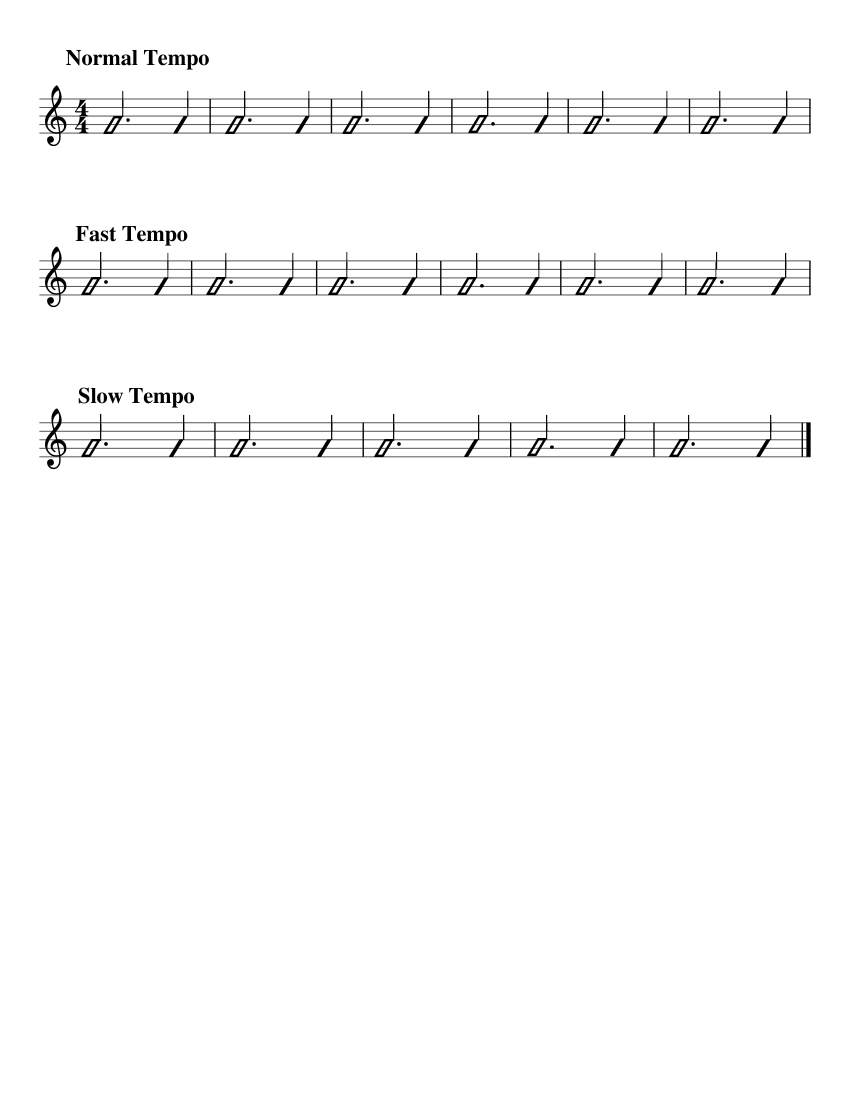 Dotted Half Note Tempos Sheet Music for Piano (Solo) easy | MuseScore.com
