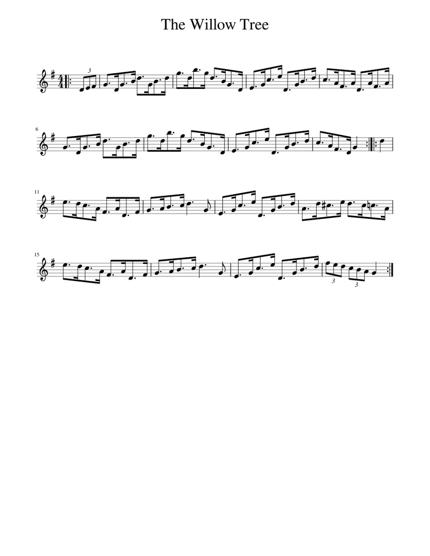 The Willow Tree Sheet music for Piano (Solo) | Musescore.com