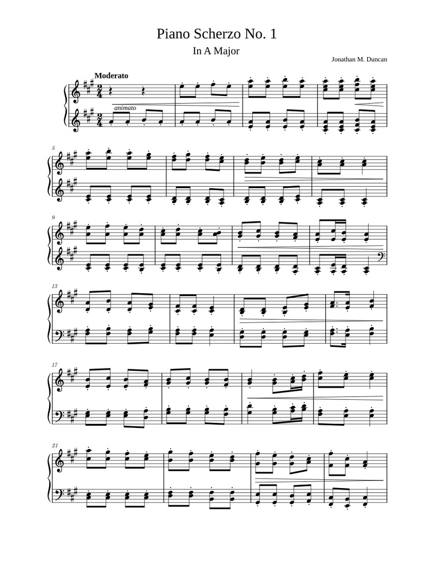 Piano Scherzo No. 1 op. 2 Sheet music for Piano (Solo) | Musescore.com