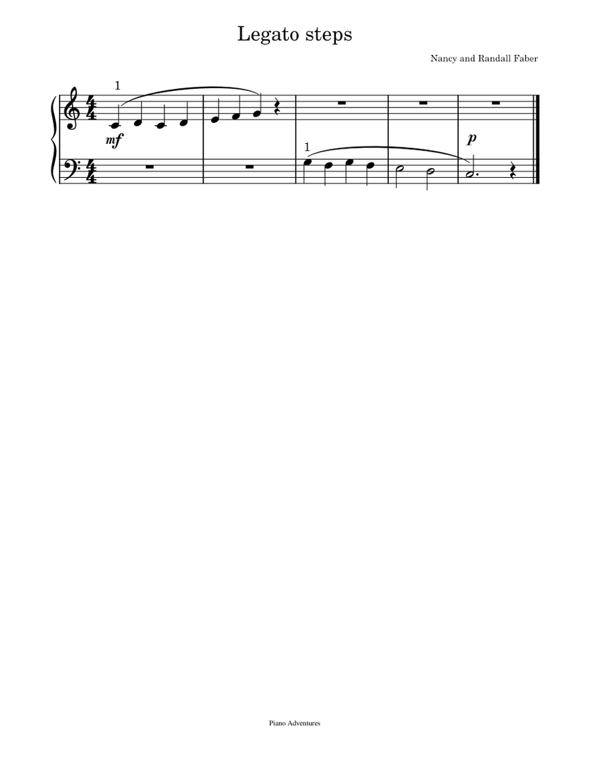 Legato steps Sheet music for Piano (Solo) | Musescore.com