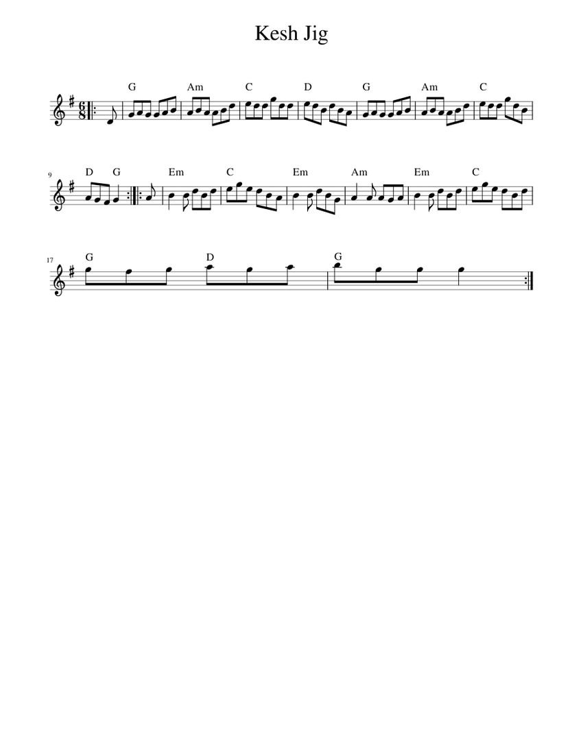 Kesh Jig Sheet music for Piano (Solo) Easy | Musescore.com