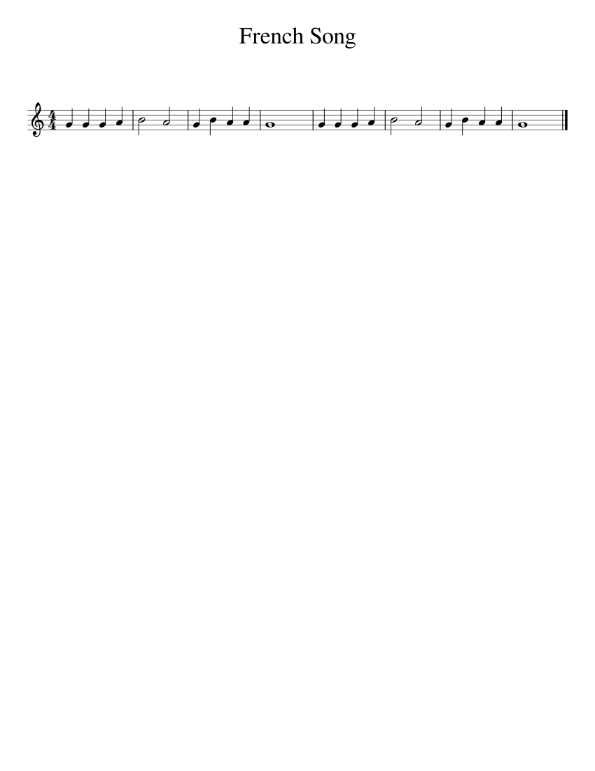 French Folk Song – Turkey Folk Song Sheet music for Piano (Solo) Easy ...