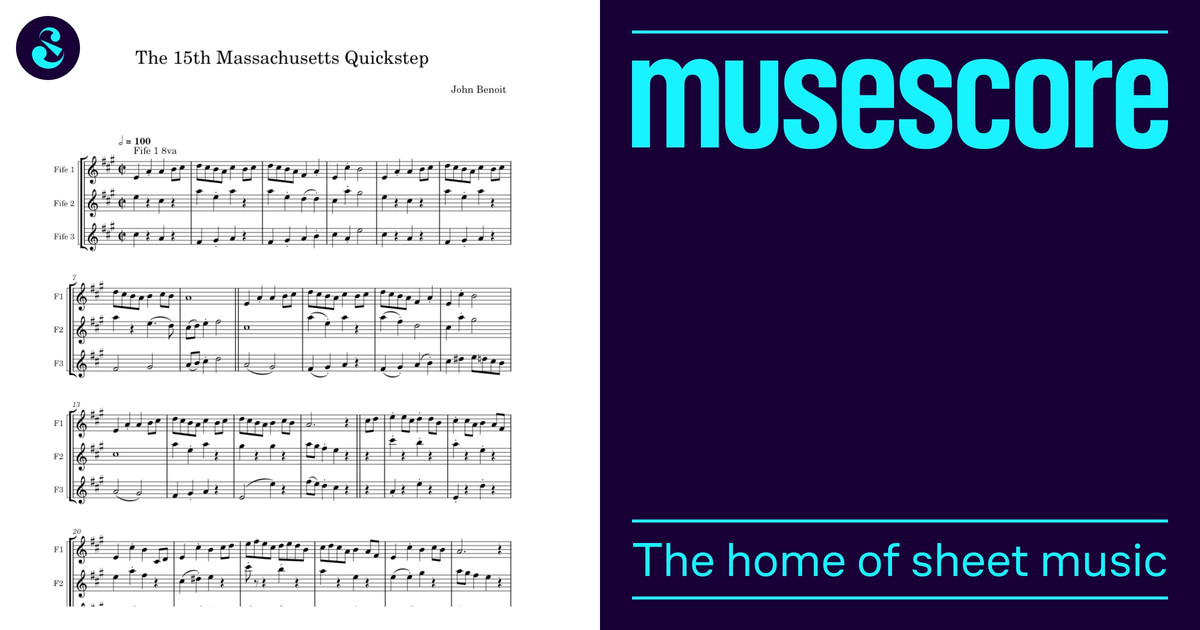 The 15th Massachusetts Quickstep - John Benoit Sheet music for Flute ...