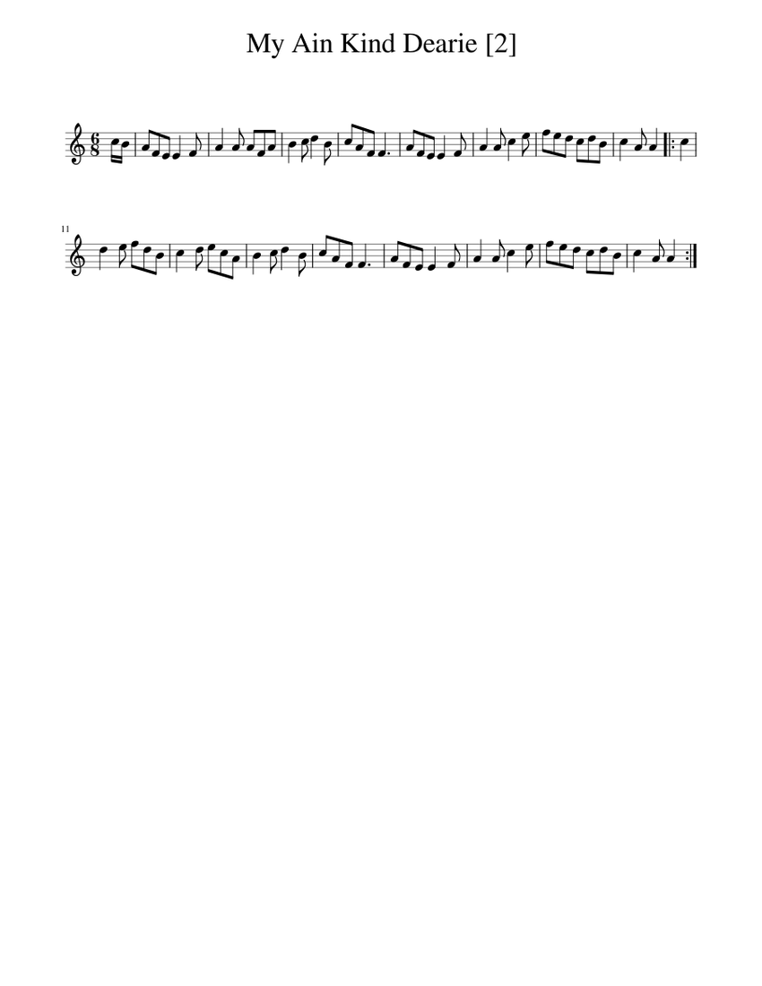 My Ain Kind Dearie Sheet music for Piano (Solo) Easy | Musescore.com