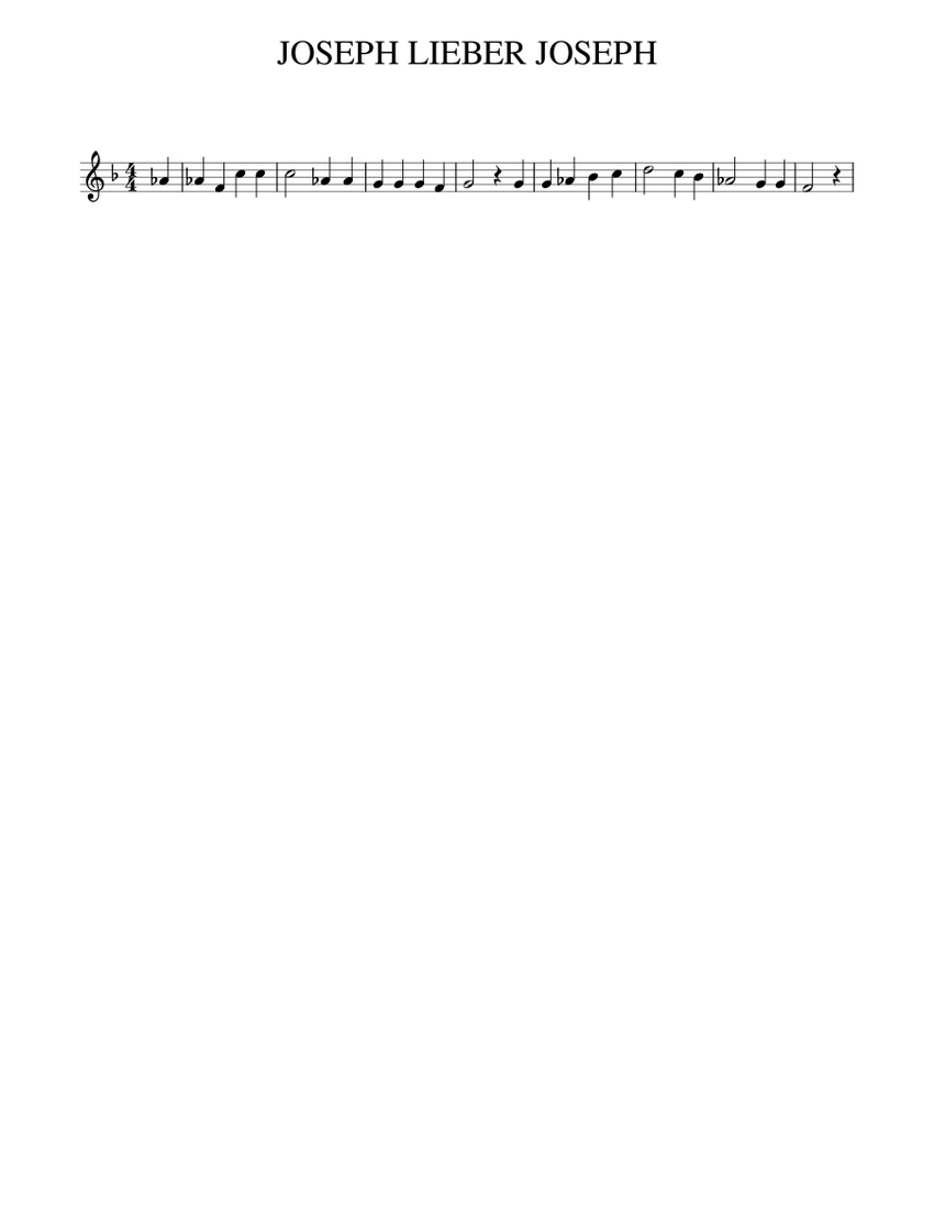 JOSEPH LIEBER JOSEPH Sheet music for Piano (Solo) Easy | Musescore.com
