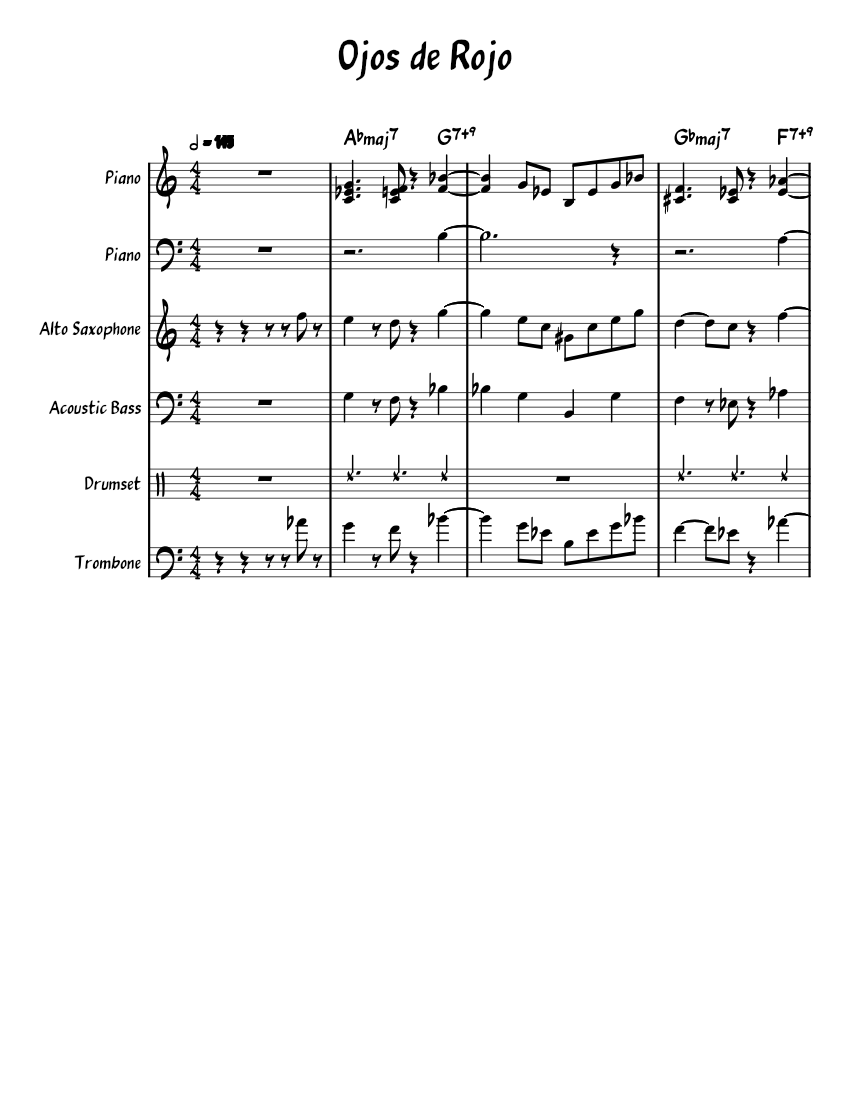 Ojos De Rojo – Eastern Rebellion (WIP) Sheet music for Piano, Trombone ...
