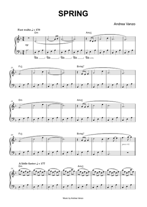 Spring - Andrea Vanzo Sheet Music for Piano (Solo) | MuseScore.com