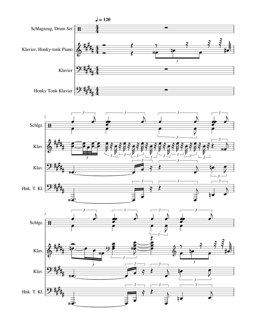 Moo moo Boogie – openTTD Sheet music for Piano, Drum group (Mixed Ensemble) | Musescore.com