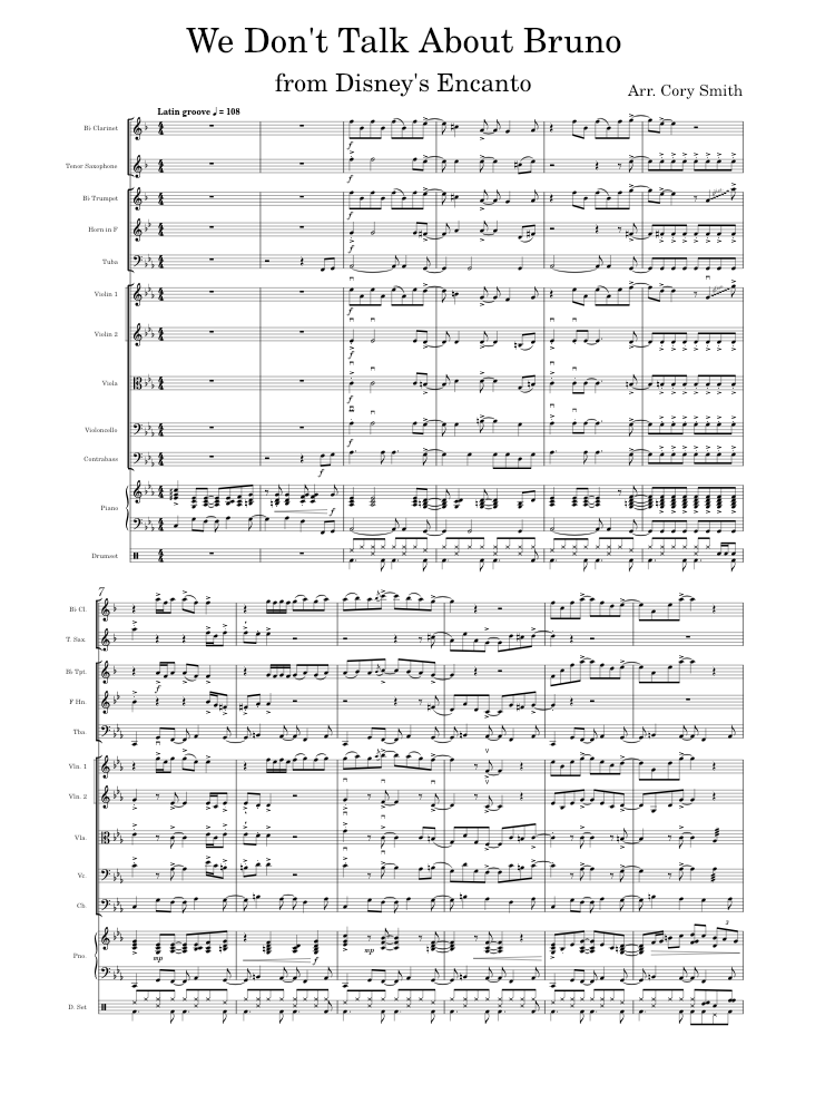 We Don't Talk About Bruno – Lin-Manuel Miranda Sheet Music for Piano ...