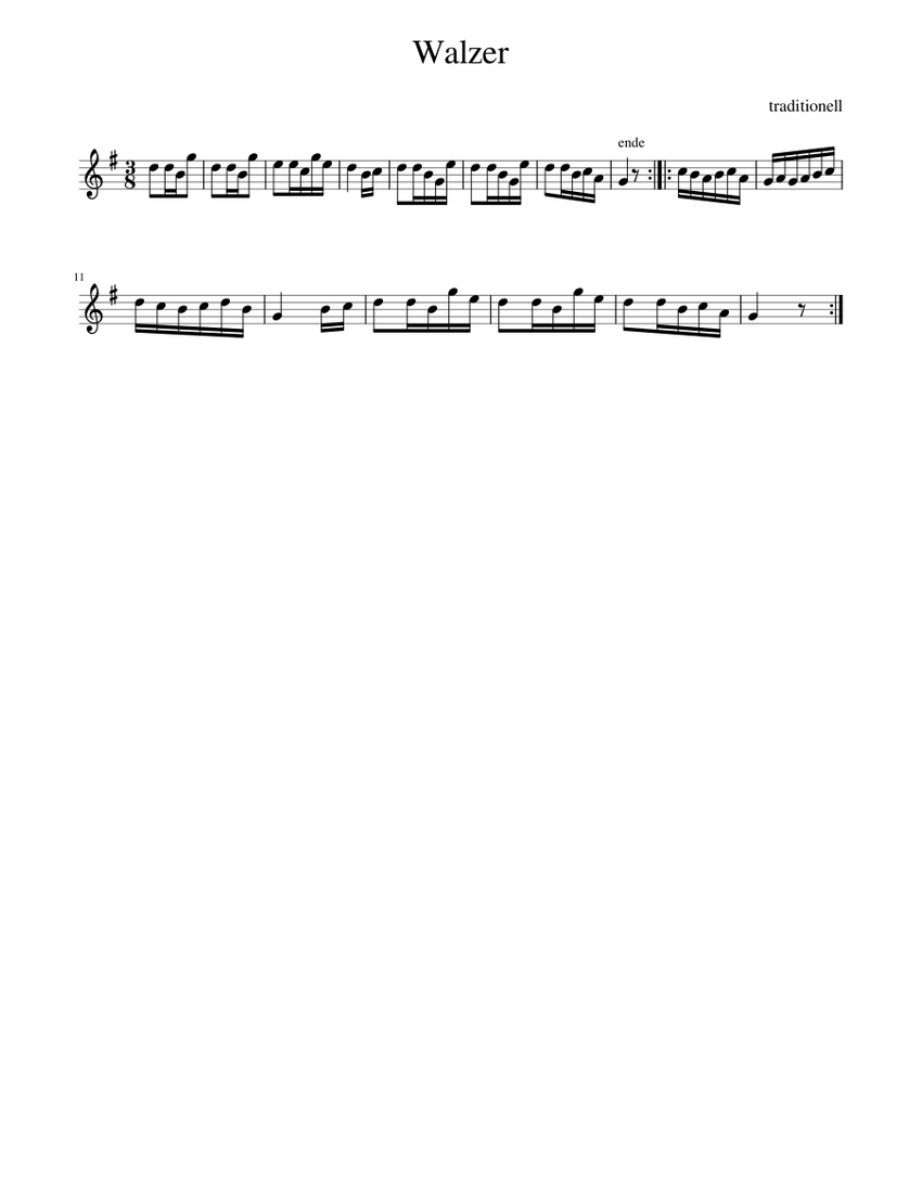 Traditional music - Walzer Sheet music for Piano (Solo) | Musescore.com