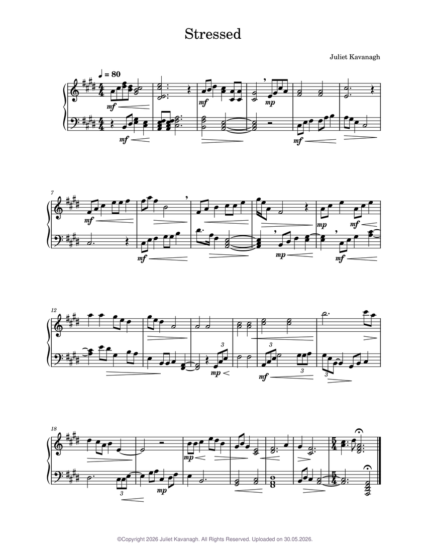 Stressed Sheet music for Piano (Solo) Easy | Musescore.com