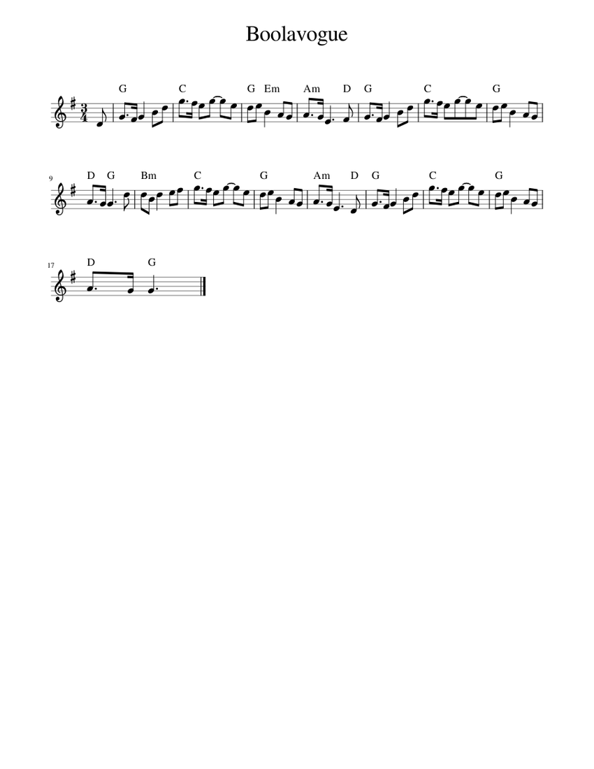 Boolavogue Sheet music for Piano (Solo) Easy | Musescore.com