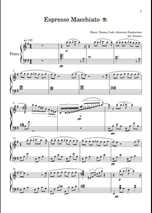 Espresso Macchiato - Tommy Cash Sheet Music for Piano (Solo) | MuseScore.com