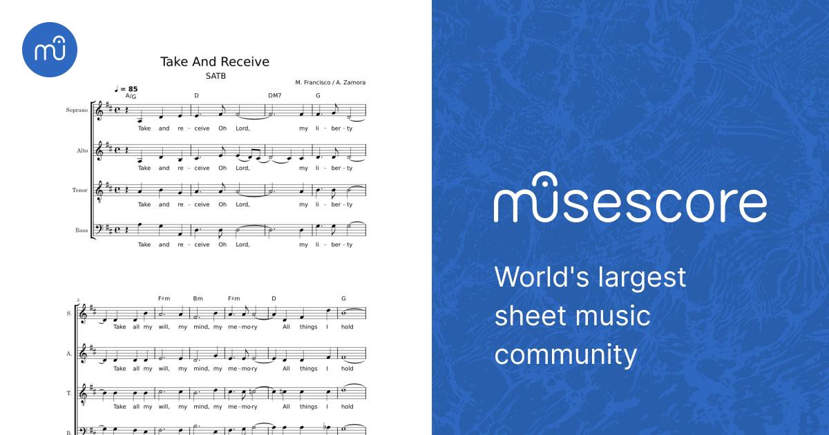 Take and Receive – S.J. Manoling V. Francisco Sheet Music with Chords ...