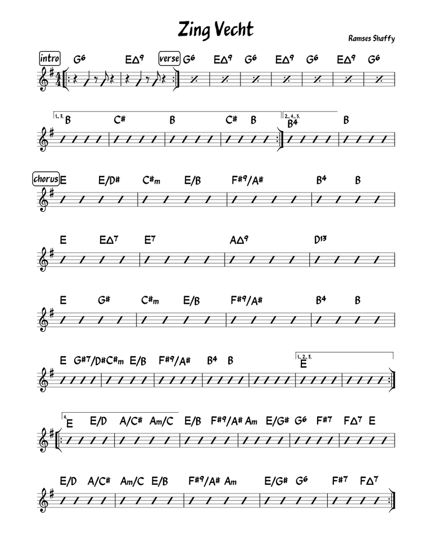 Zing Vecht Sheet music for Piano (Solo) Easy | Musescore.com