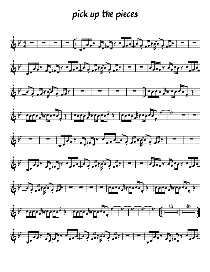 pick_up_the_pieces Sheet music for Piano (Solo) Easy | Musescore.com