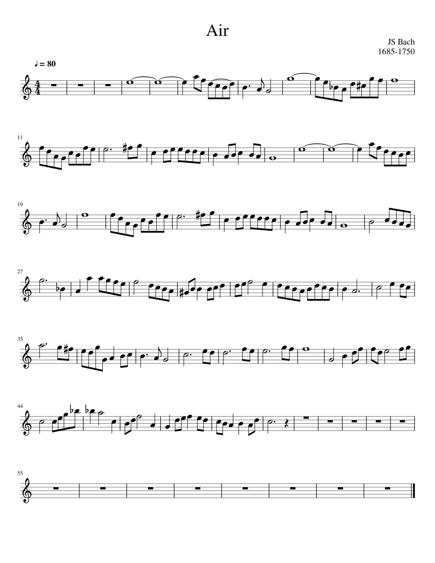 Air Sheet music for Saxophone alto (Solo) | Musescore.com