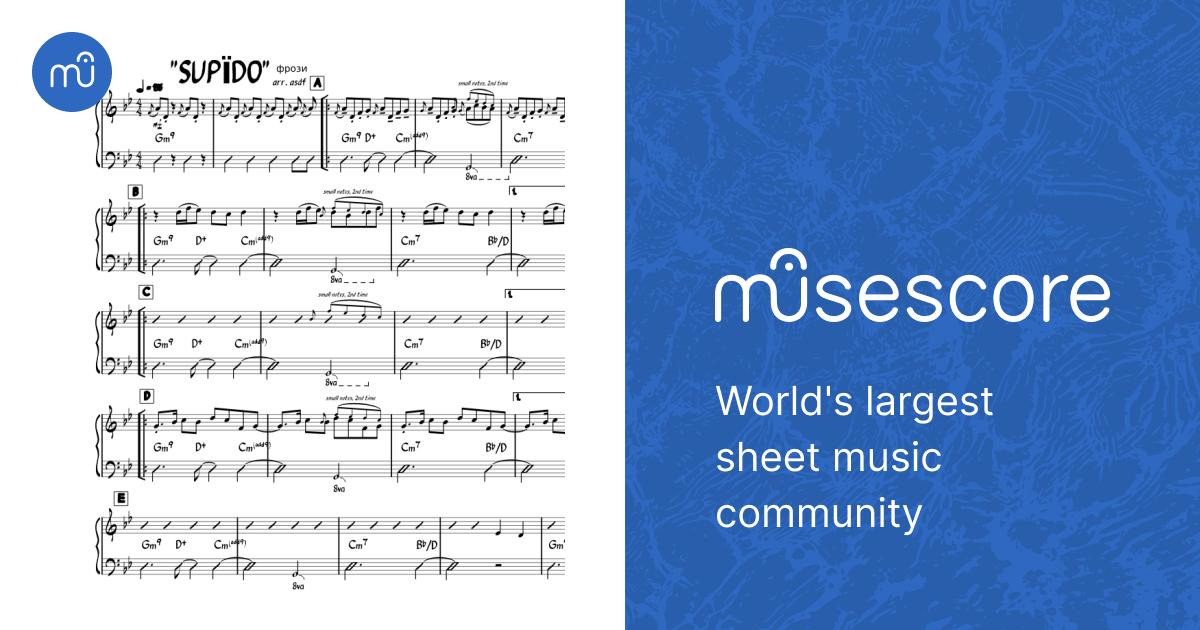 Supïdo – фрози (frozy) Sheet music for Piano (Solo) Easy | Musescore.com