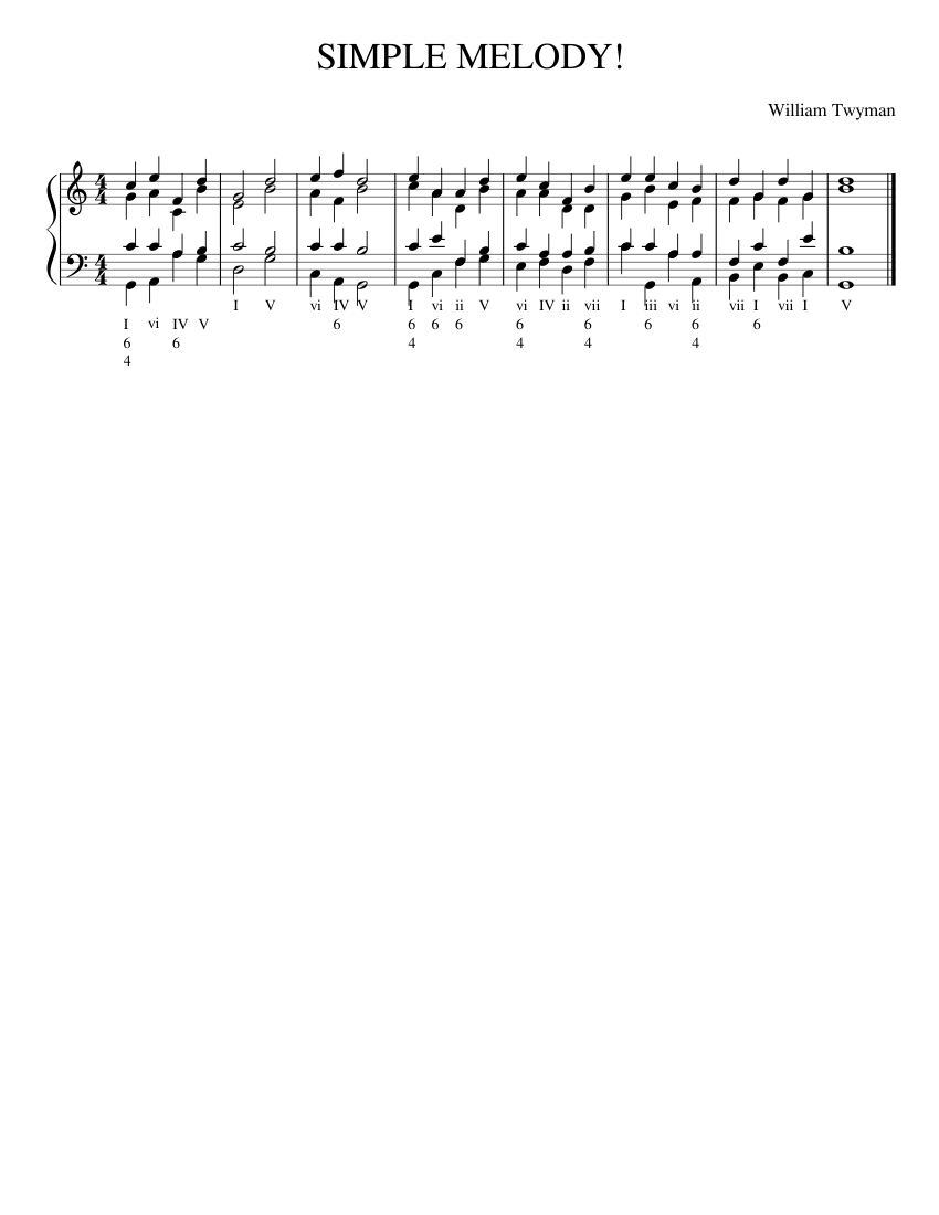 SIMPLE_MELODY! Sheet music for Piano (Solo) | Musescore.com