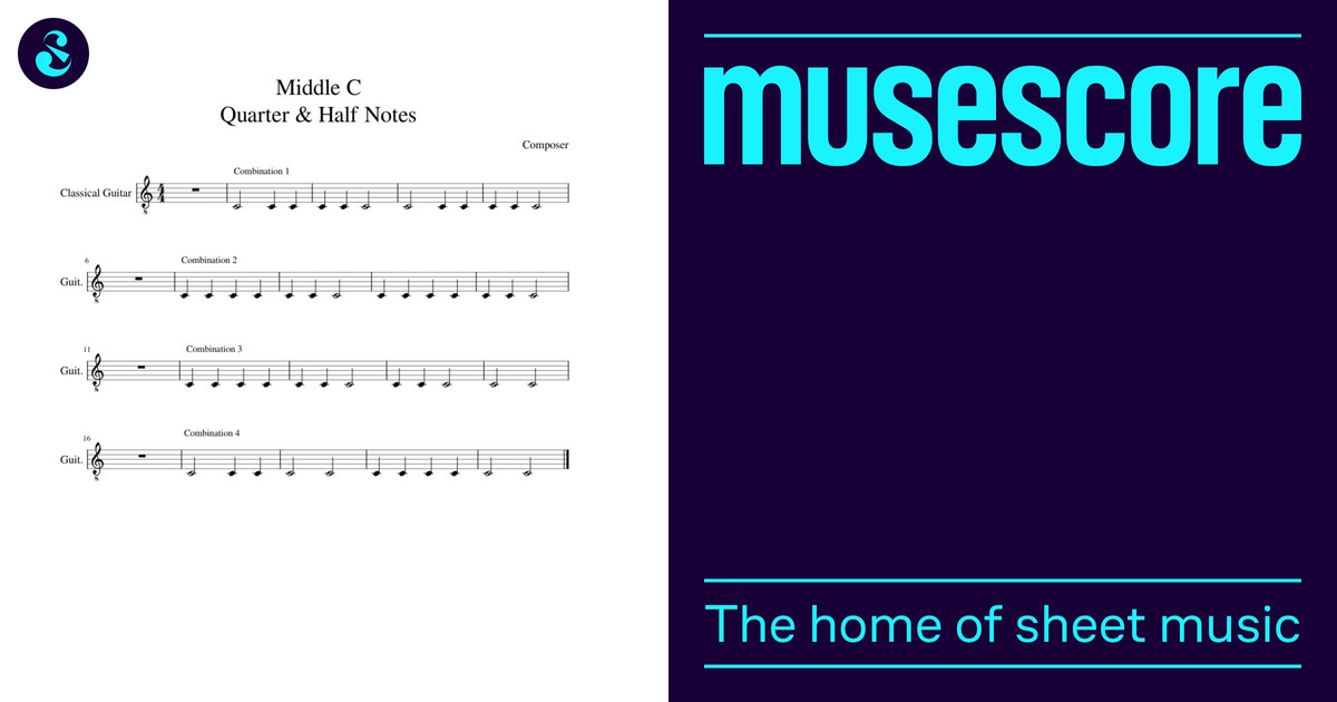 Quarter_and_Half_Notes Sheet music for Guitar (Solo) | Musescore.com