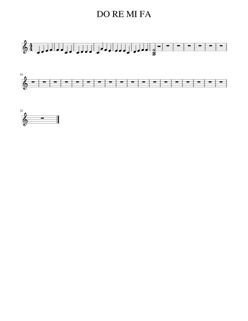 DO RE MI FA Sheet Music for Piano (Solo) easy | MuseScore.com