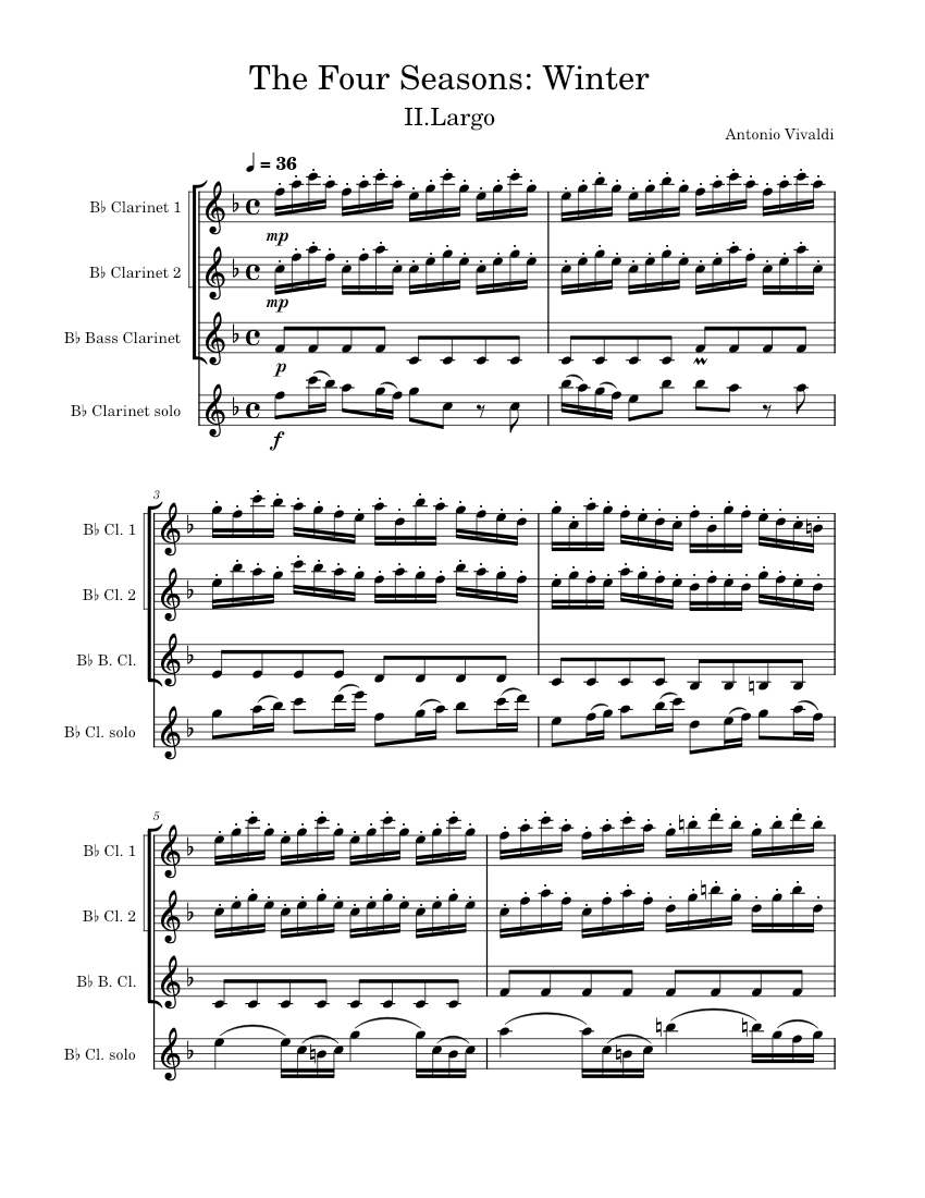 The four seasons, Winter 2nd movement – Antonio Vivaldi The_Four ...