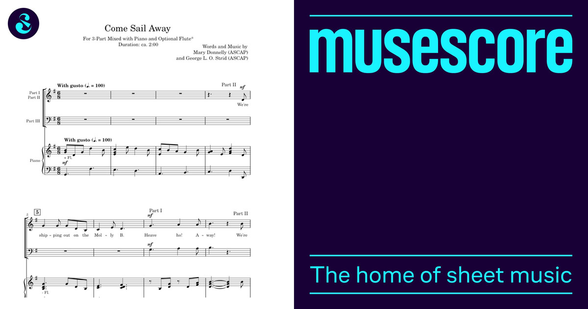 Come Sail Away - George LO Strid, Mary Donnelly Sheet music for Piano ...