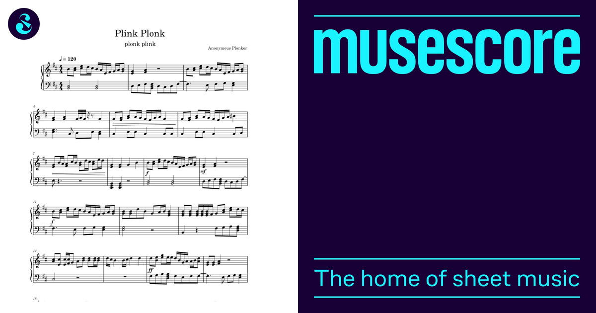 Plink Plonk – Anonymous Plonker Sheet music for Piano (Solo ...