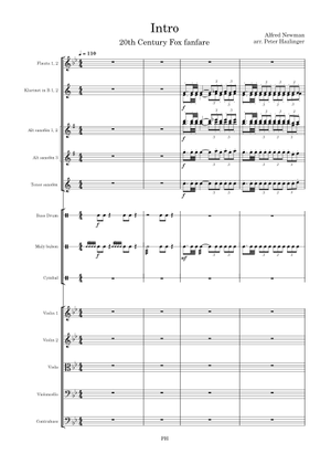 "20th Century Fox Fanfare" Sheet music for Clarinet other (Woodwind ...