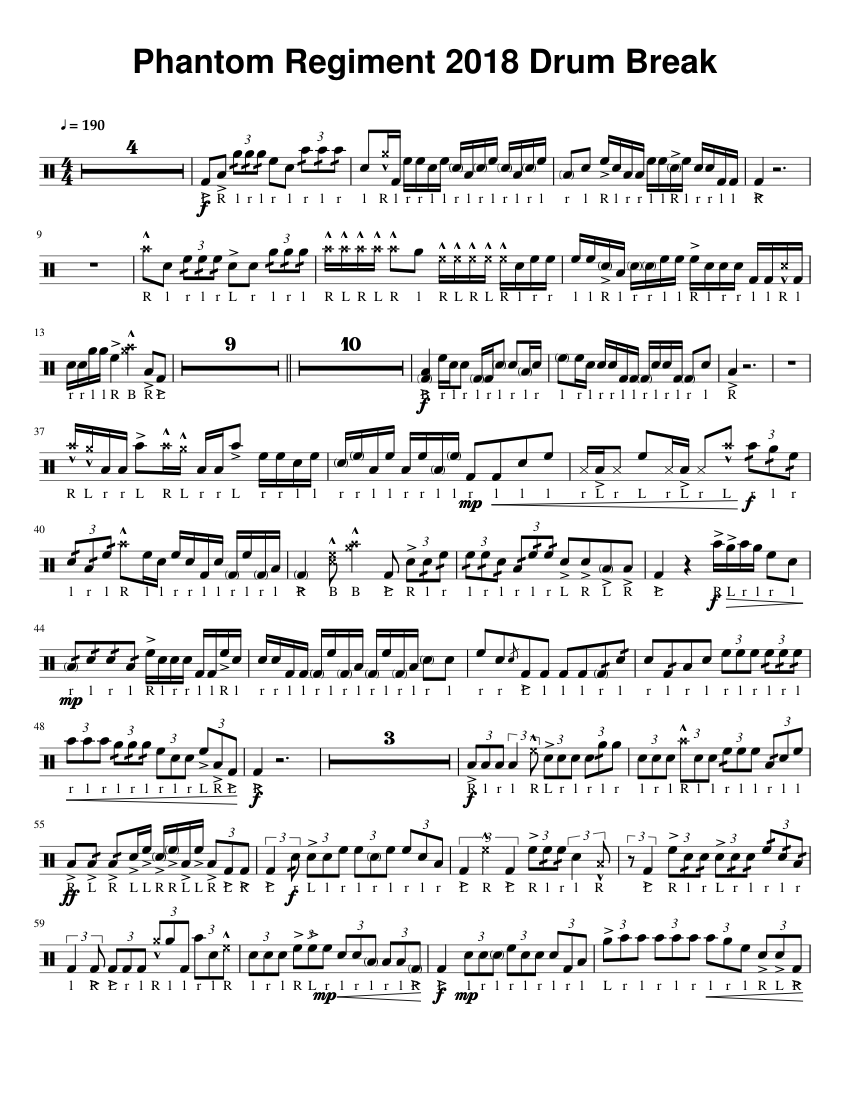 phantom regiment 2018 drumline