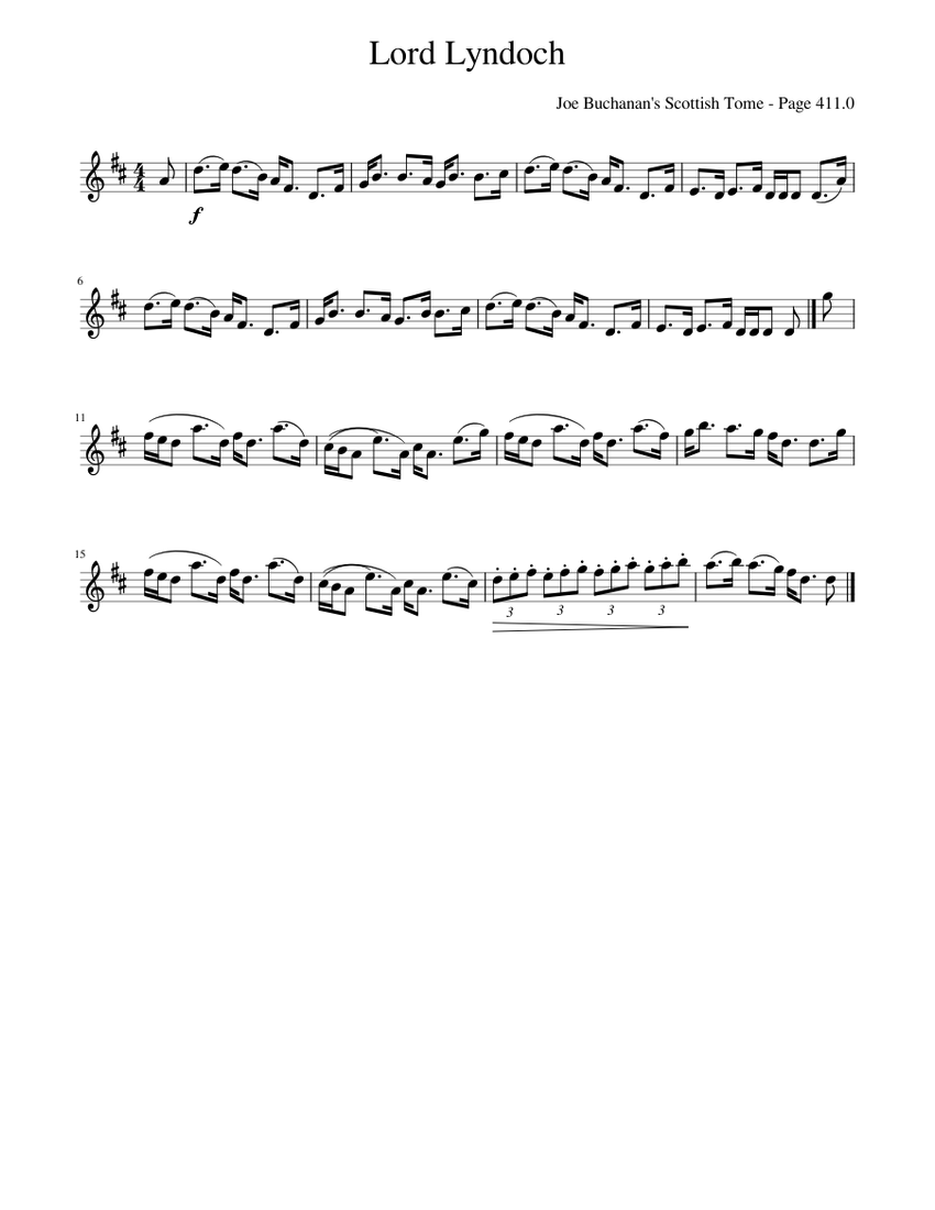 Lord Lyndoch Sheet music for Piano (Solo) | Musescore.com