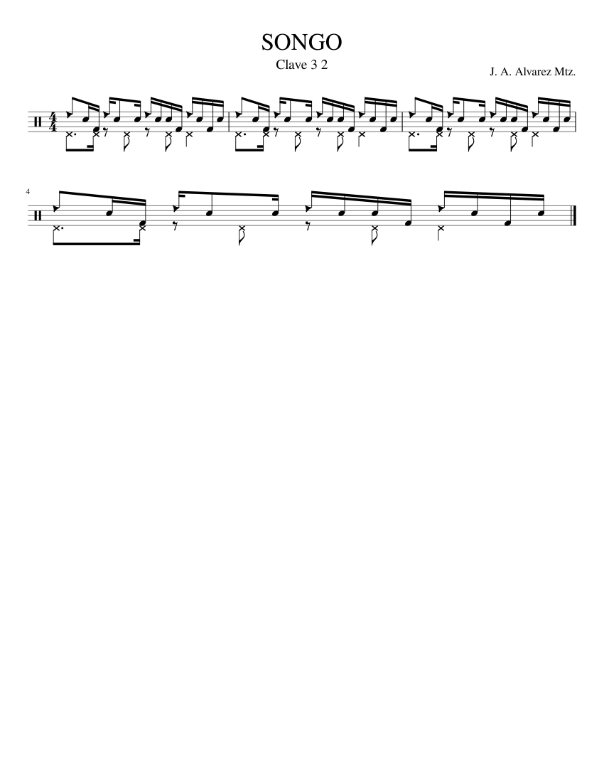 SONGO Sheet Music for Drum group (Solo) | MuseScore.com