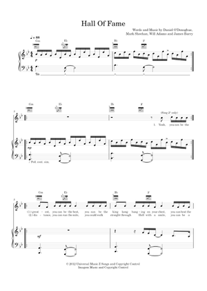 Hall Of Fame (FULL VERSION) Sheet Music for Piano (Solo) | MuseScore.com