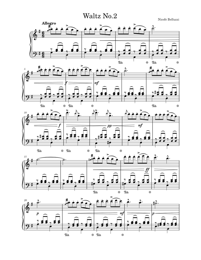 Waltz No.2 Sheet music for Piano (Solo) Easy | Musescore.com