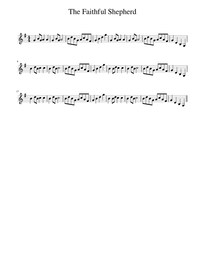 The Faithful Shepherd Sheet music for Piano (Solo) Easy | Musescore.com