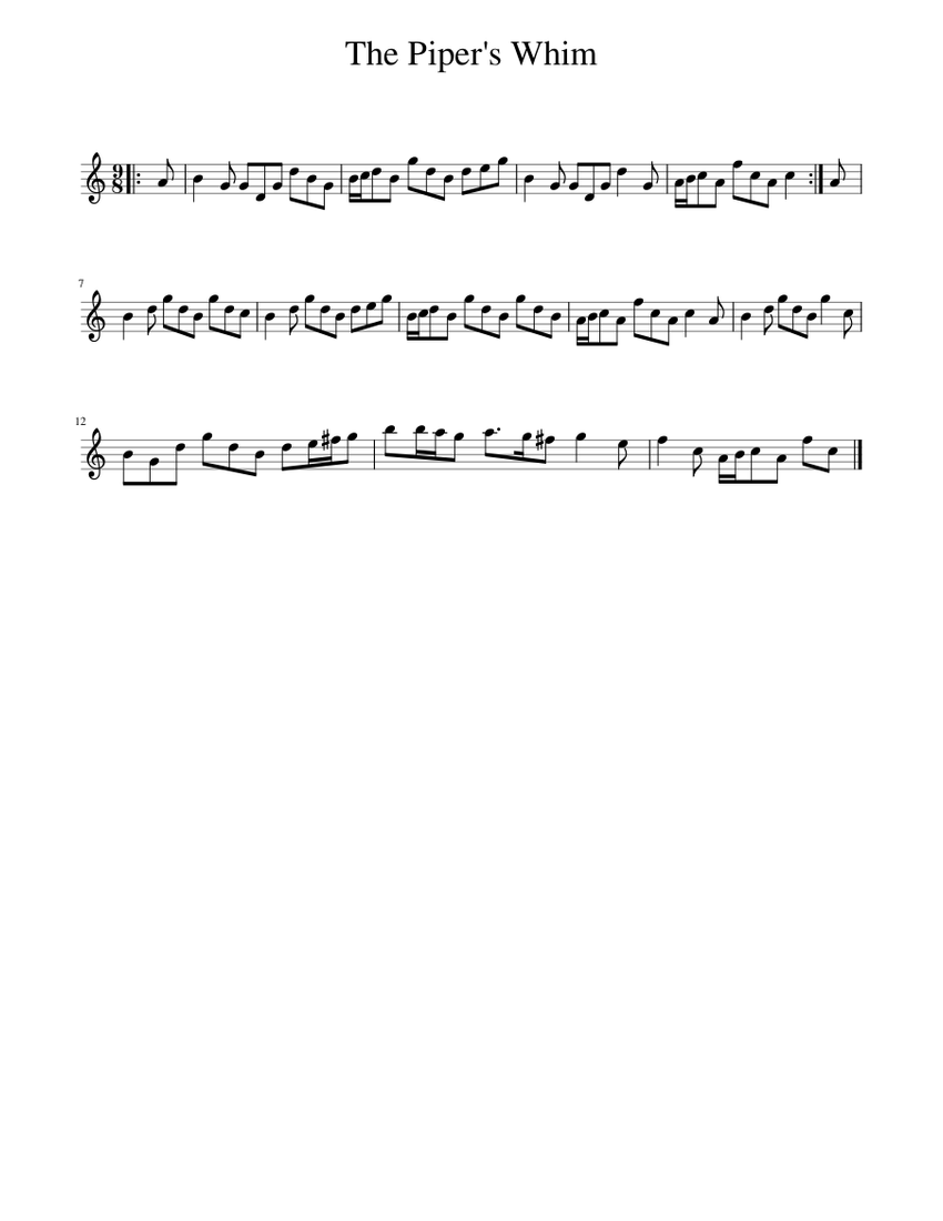The Piper's Whim Sheet music for Piano (Solo) Easy | Musescore.com