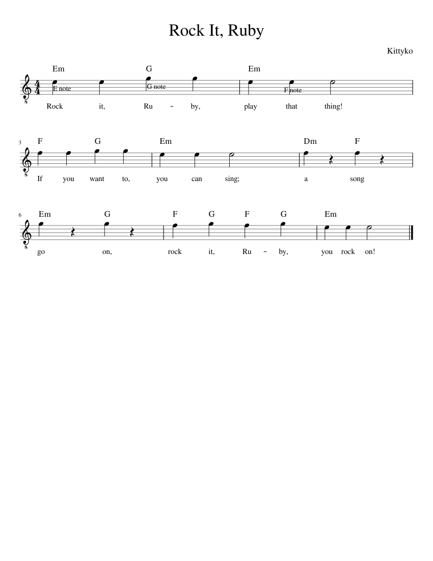 Rock It Ruby Sheet music for Guitar (Solo) | Musescore.com