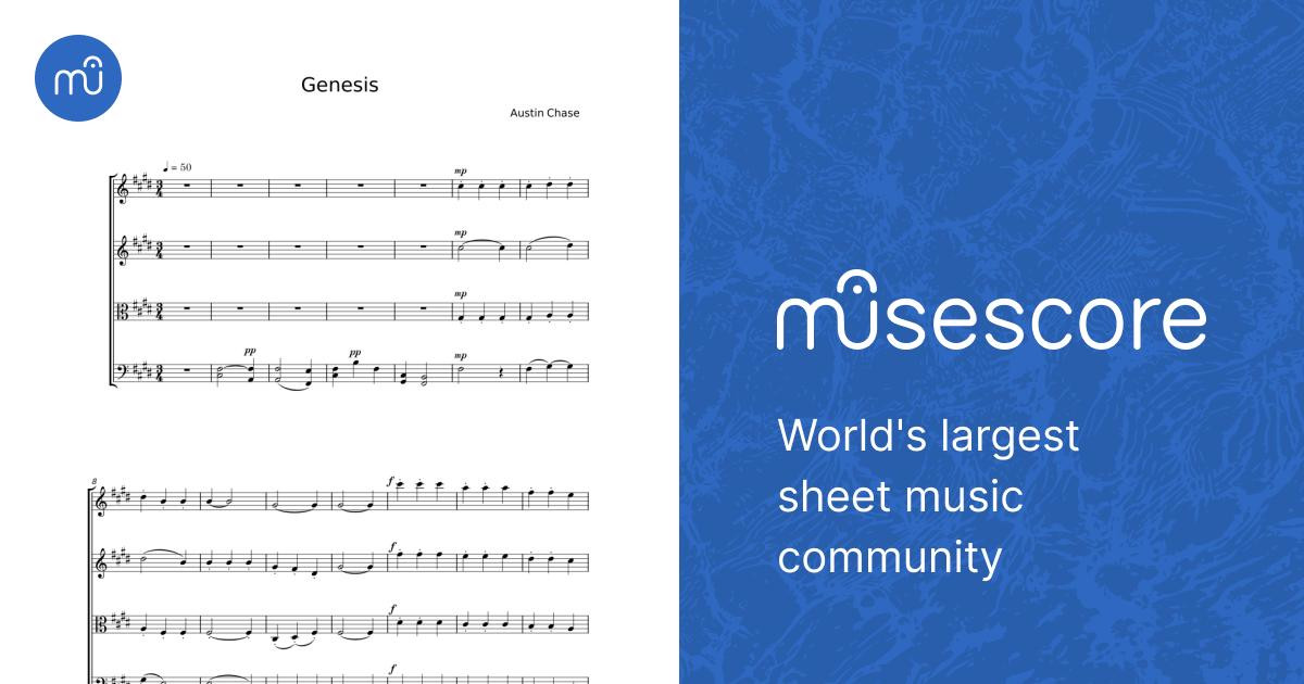 Genesis Sheet music for Violin, Viola, Cello (String Quartet ...
